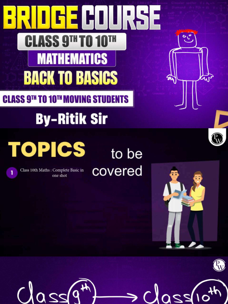 Class 10th Maths - Class Notes - 9th To 10th Bridge Course 2026 (CBSE ...