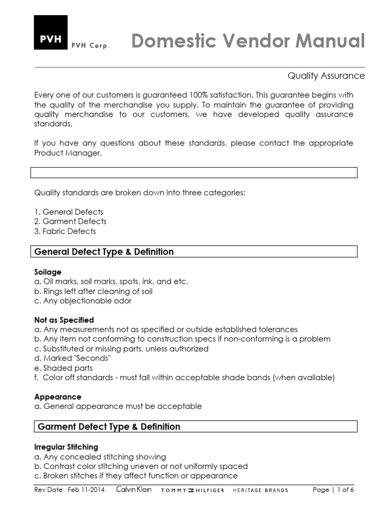 Quality Assurance | PDF | Seam (Sewing) | Textiles