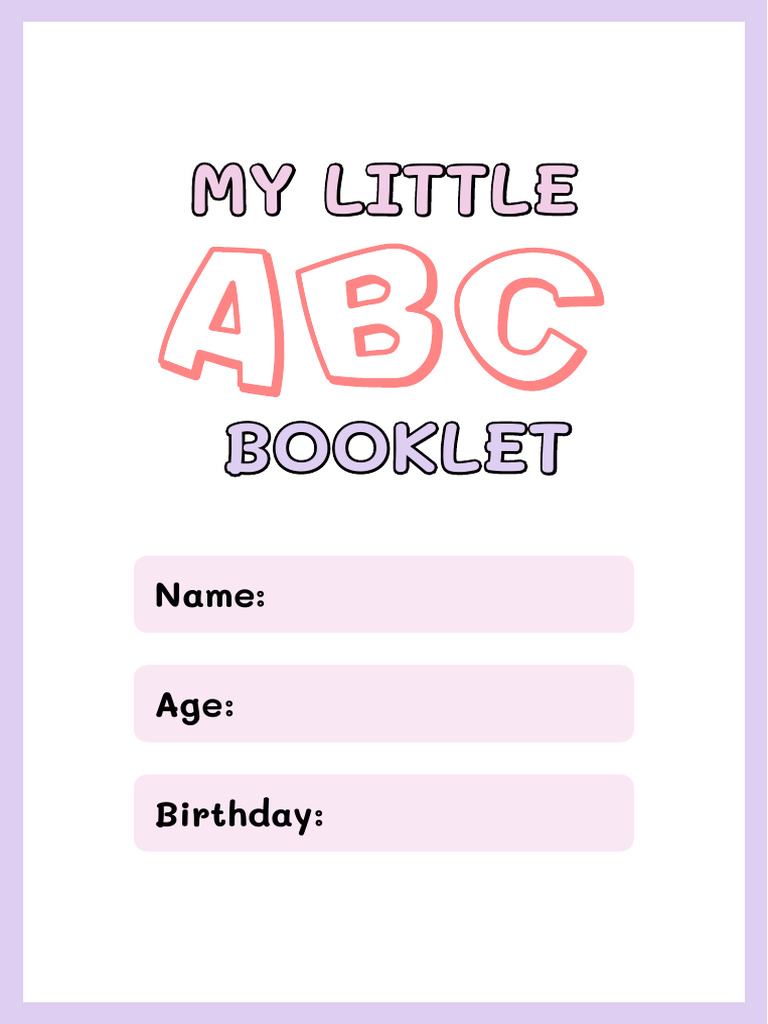 My Little ABC Tracing Booklet Worksheet in Green White Simple Style ...