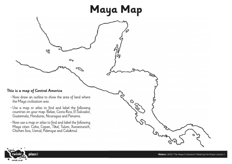 Maya Civilization Map Outline | PDF