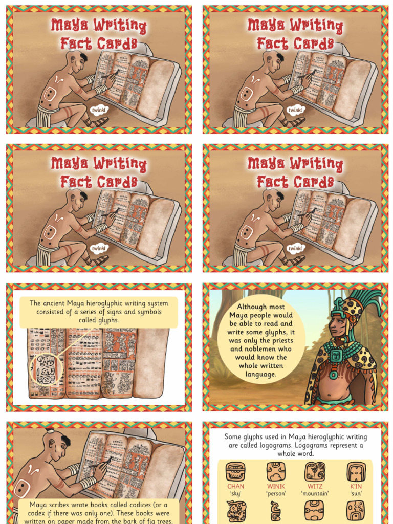 Maya Writing Fact Cards | PDF