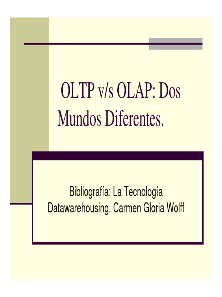 Presentacion - OLTP - OLAP | PDF