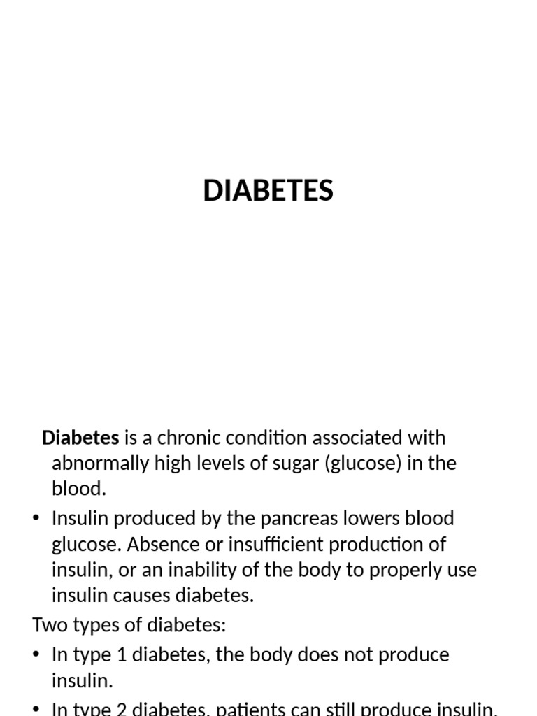 Understanding Diabetes Types and Symptoms | PDF