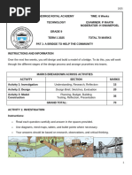 Grade 9 Bridge Project Design Brief | PDF | Bridge | Screw