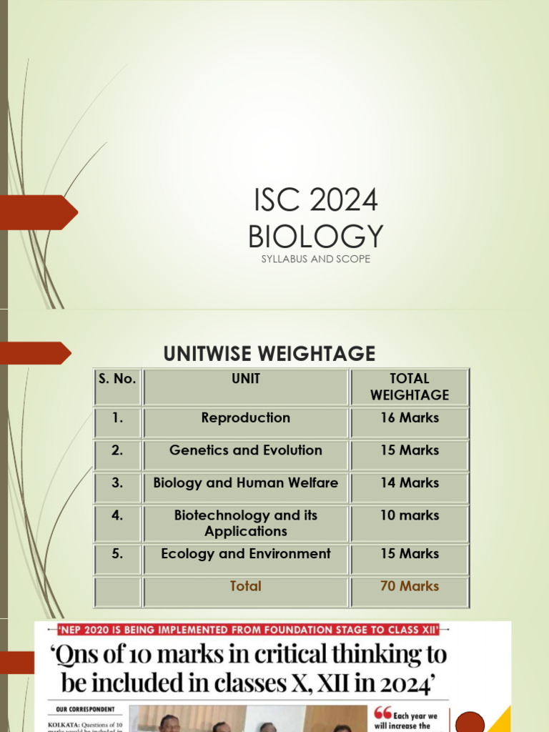 New Isc 2024 Ppt | PDF | Dominance (Genetics) | Dna