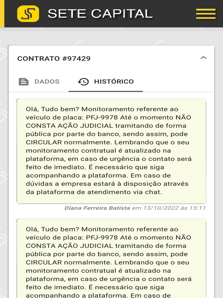 Monitoramento Veicular PFJ-9978 | PDF