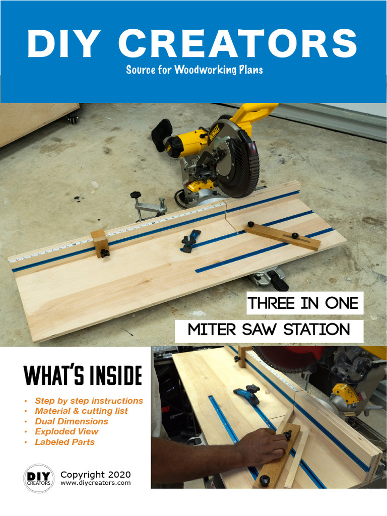 3 in 1 Miter Saw Station Rev. 1 | PDF | Adhesive | Screw