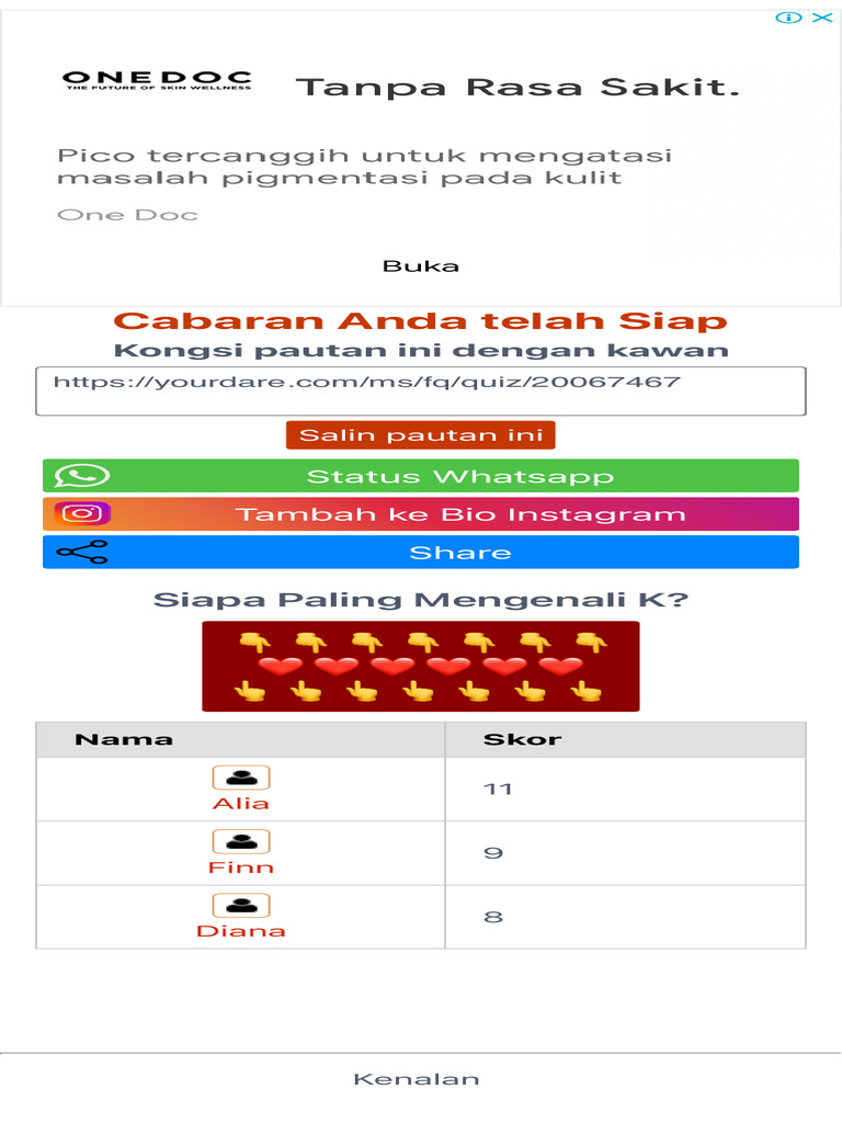K - 2024 Cabaran 10 Kawan Teratas | PDF