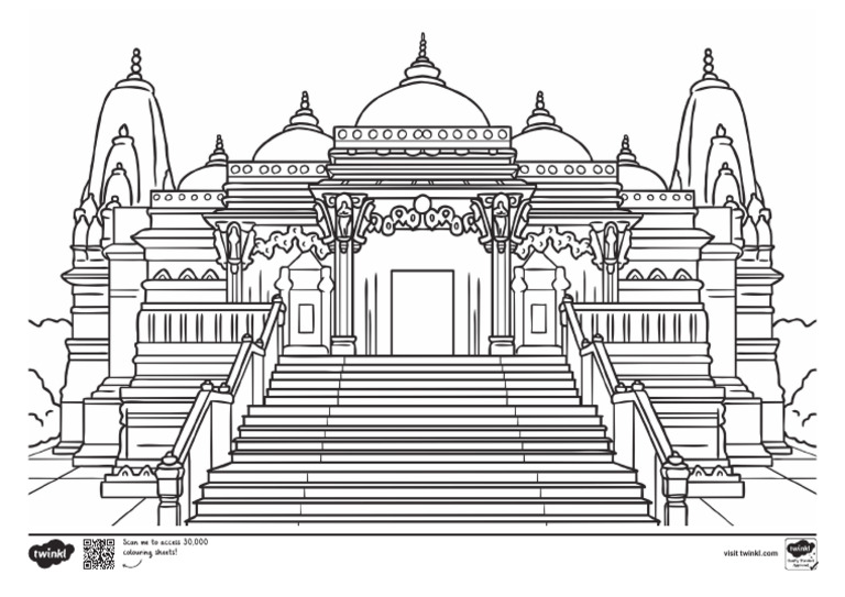 Mandir Colouring Sheets Access | PDF