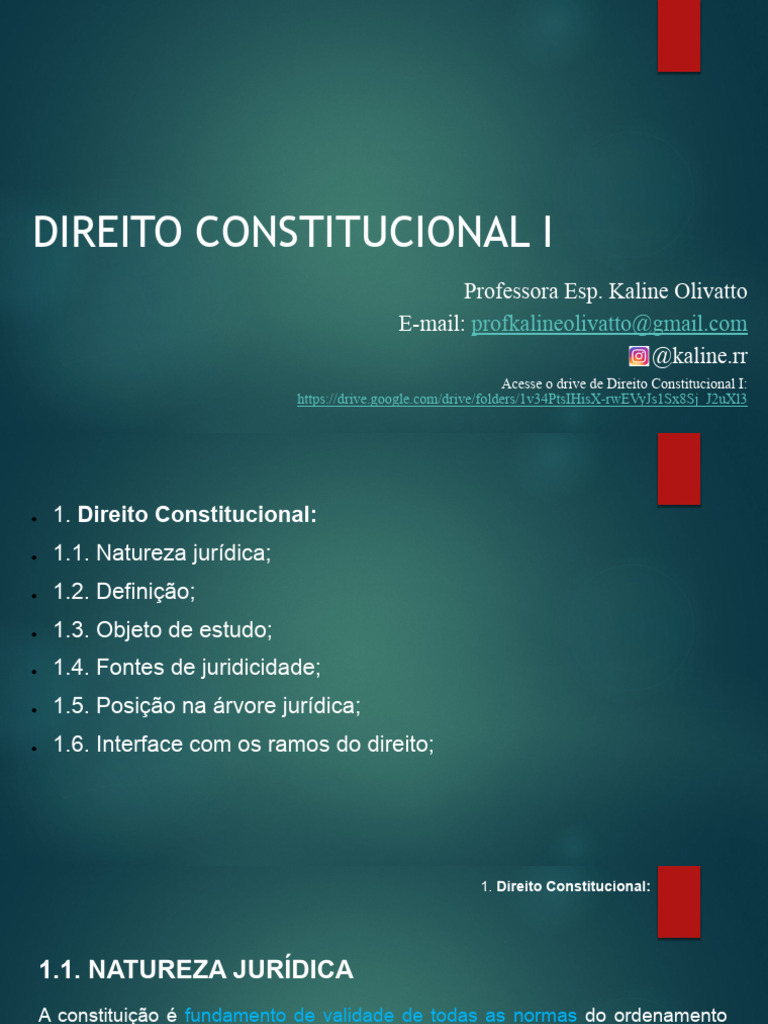 Fundamentos do Direito Constitucional | PDF | Constituição | Lei ...