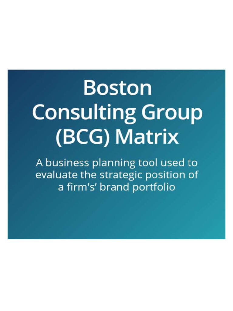 BCG Matrix | PDF