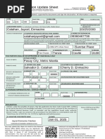 BIR S1905 - Registration Update Sheet | PDF | Government Finances | Taxes