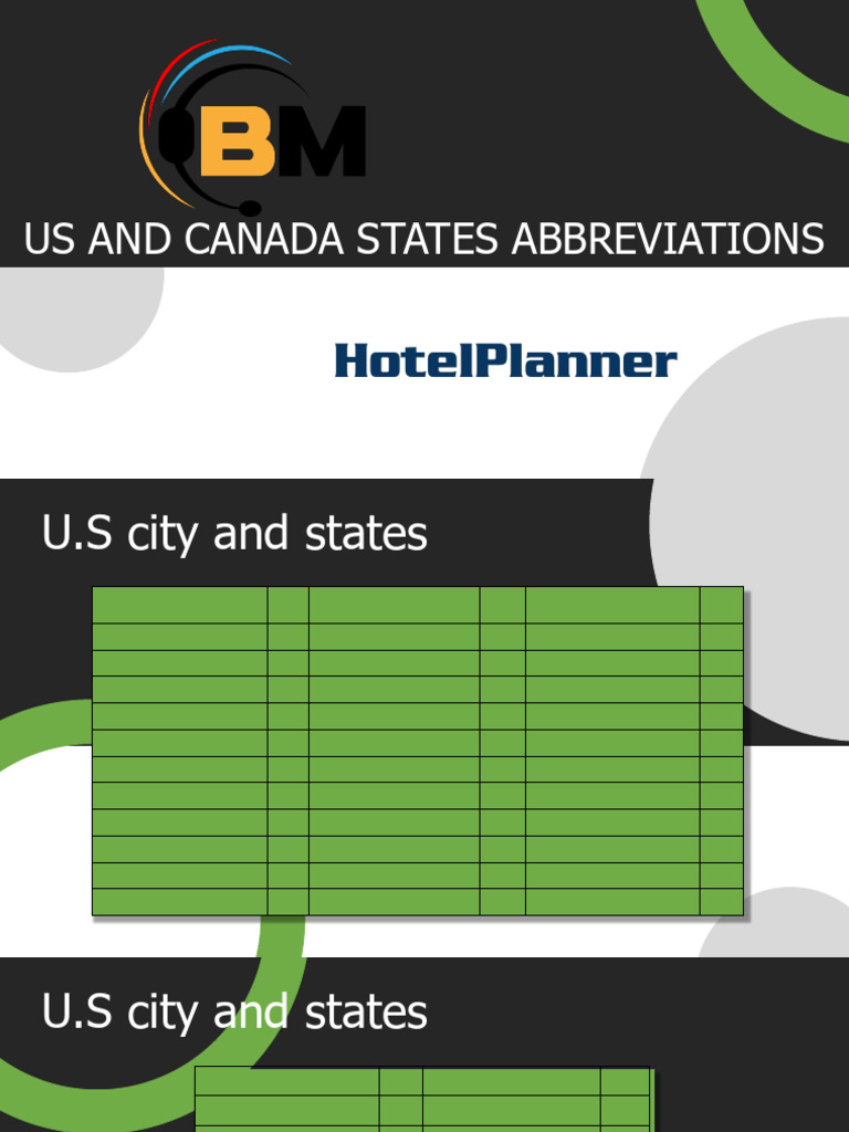 Usa and Canada State Abbreviation | PDF