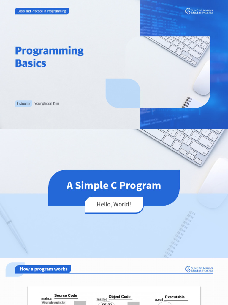 [Week 1-3] Programming Basics - 복사본 | PDF | C (Programming Language ...