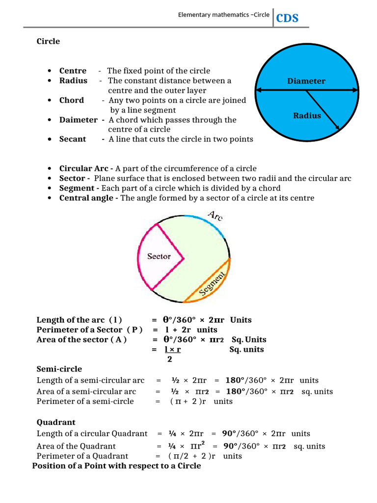 Circle | PDF | Circle | Area