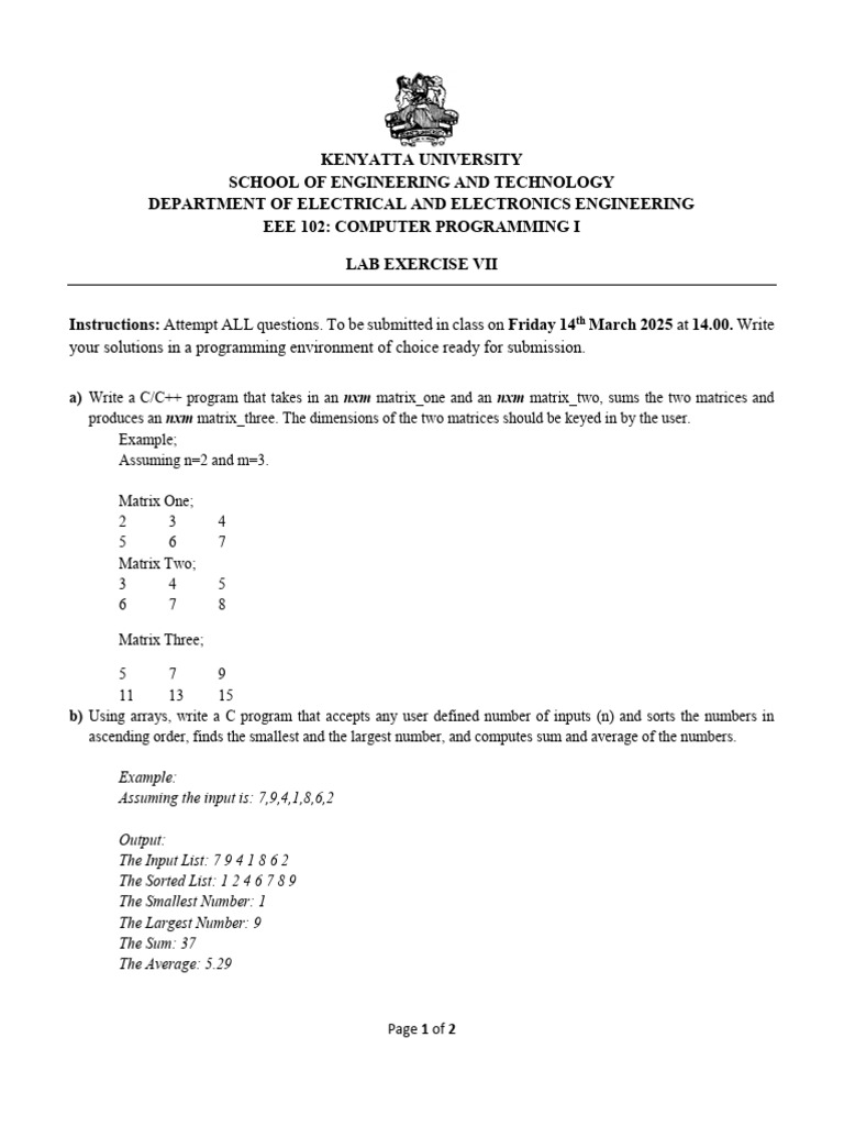 EEE 102 - Lab Exercise VII | PDF