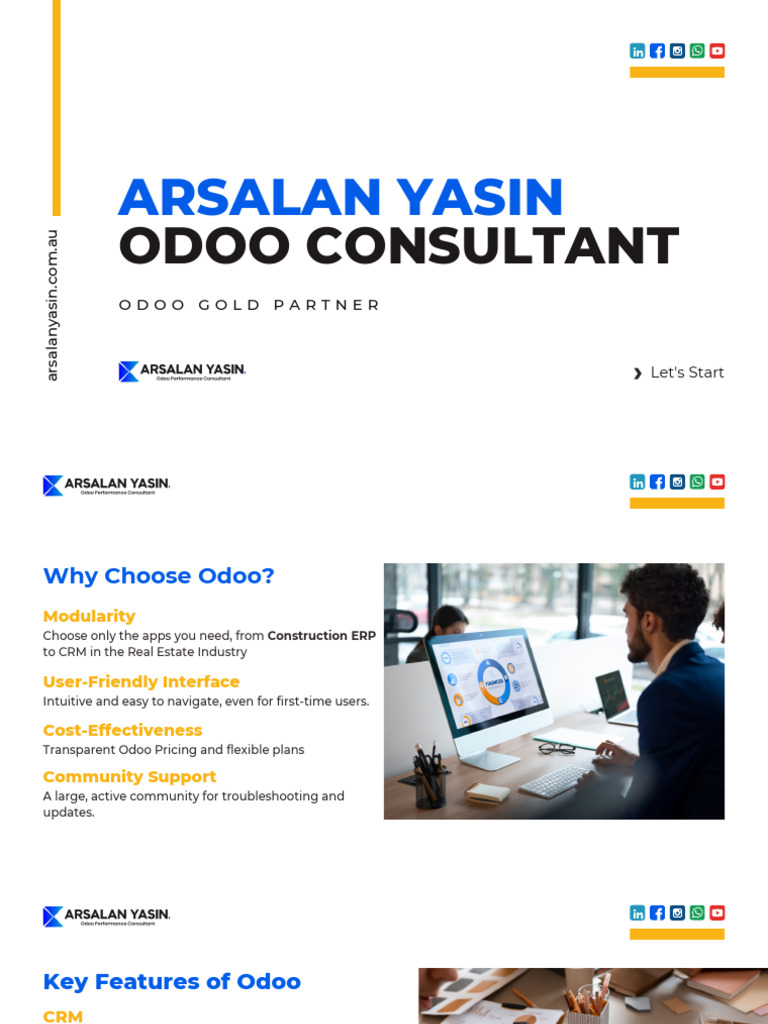 Arsalan Yasin - Odoo Key Features & Overview | PDF | Enterprise Resource Planning | Point Of Sale