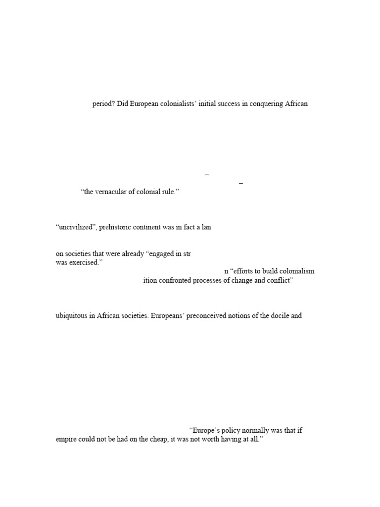 Colonial Africa: Collaboration vs Resistance | PDF | Colonialism | Africa