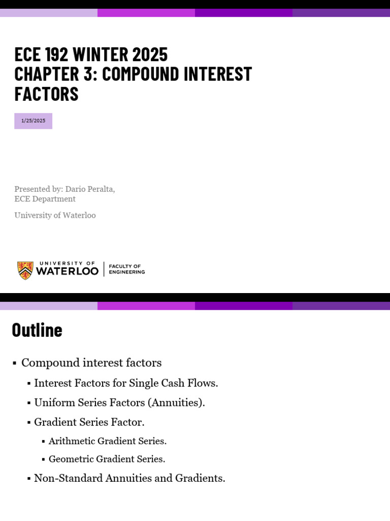 Compound Interest Factors Overview | PDF | Interest | Present Value