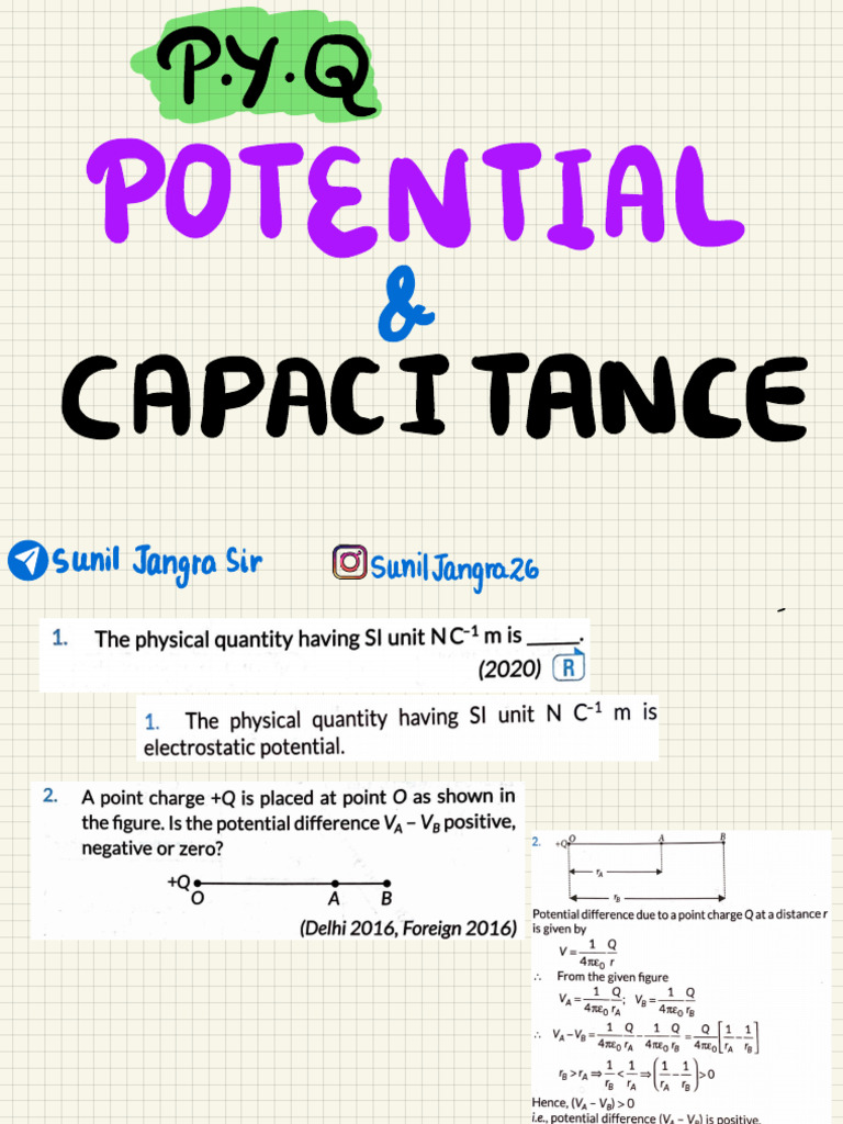 Ele Pot Capa PYQs | PDF
