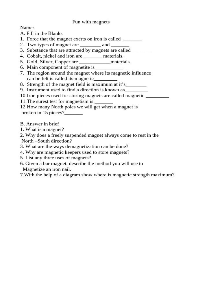 Uses and Properties of Magnets | PDF