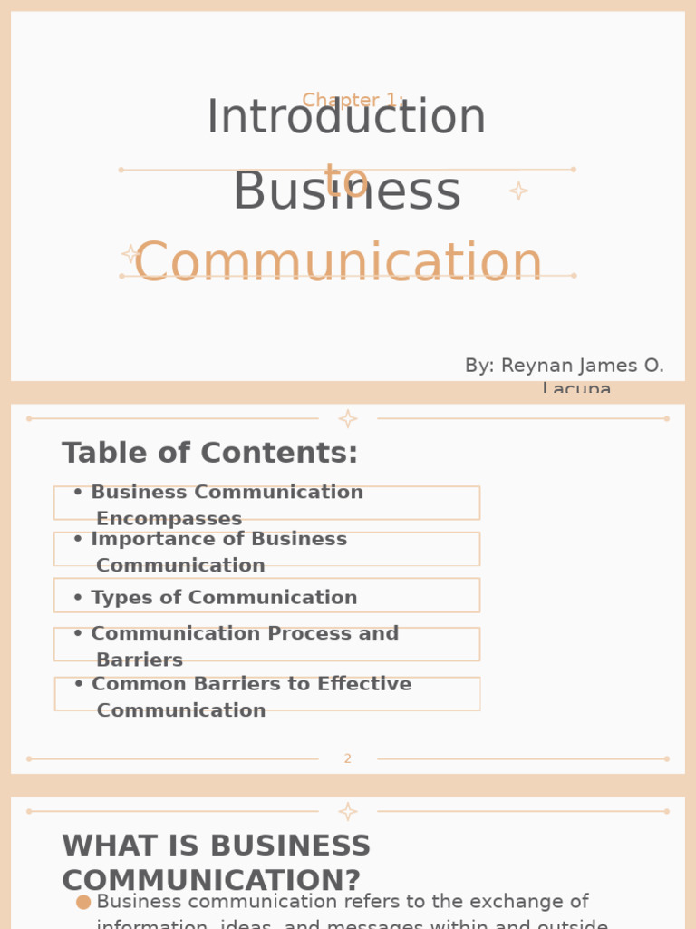 Report Business Communication Chap 1 | PDF | Communication | Nonverbal ...