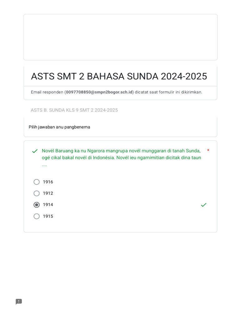 Asts SMT 2 Bahasa Sunda 2024-2025 | PDF