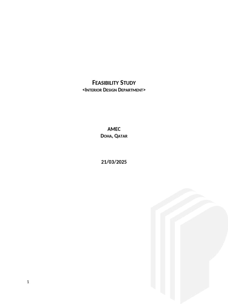 Feasibility-Study - AMEC Interior Design New Department | PDF | Sales ...
