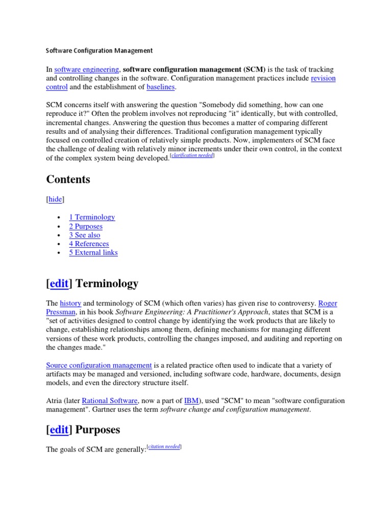 Software Configuration Management | PDF | Version Control | Software