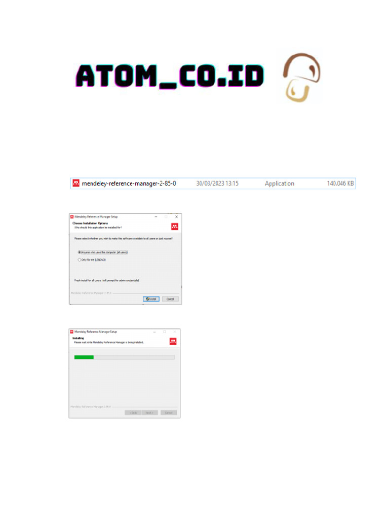 Panduan Instalasi Mendeley Mudah | PDF