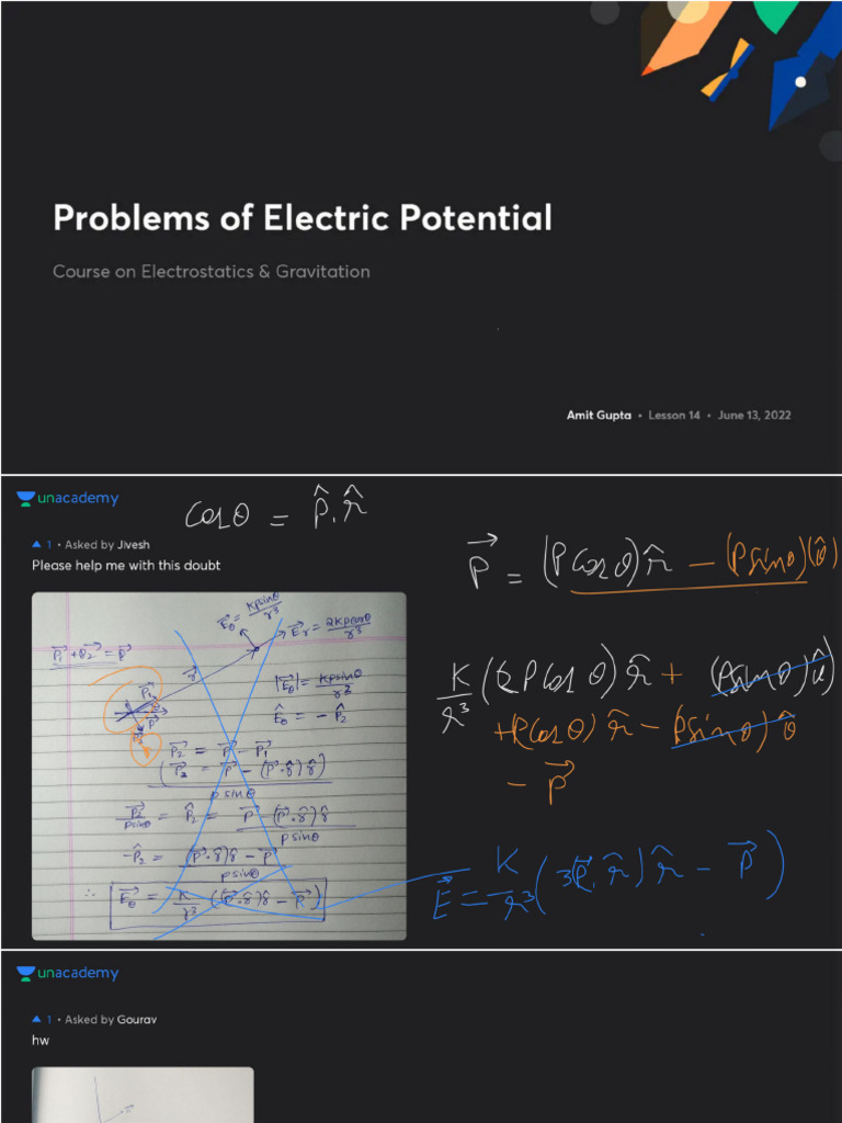 Problems of Electric Potential With Anno | PDF