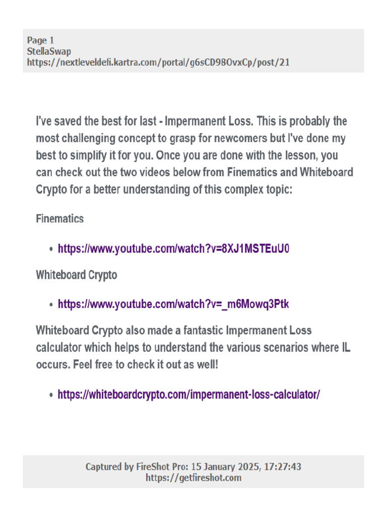 05-Lets Learn About Impermanent Loss | PDF
