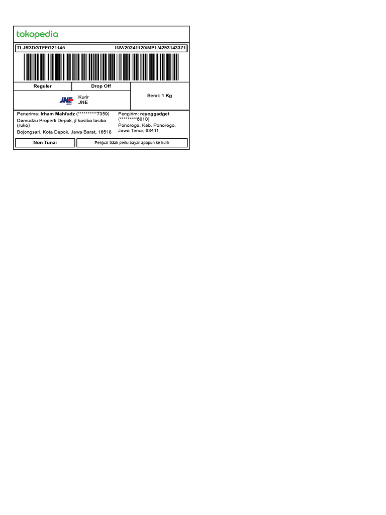 Cetak Label | PDF