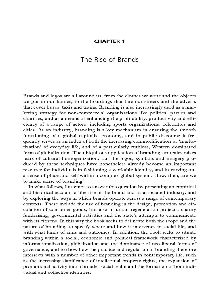 Rise of Brands - (The Rise of Brands) | PDF | Brand | Marketing