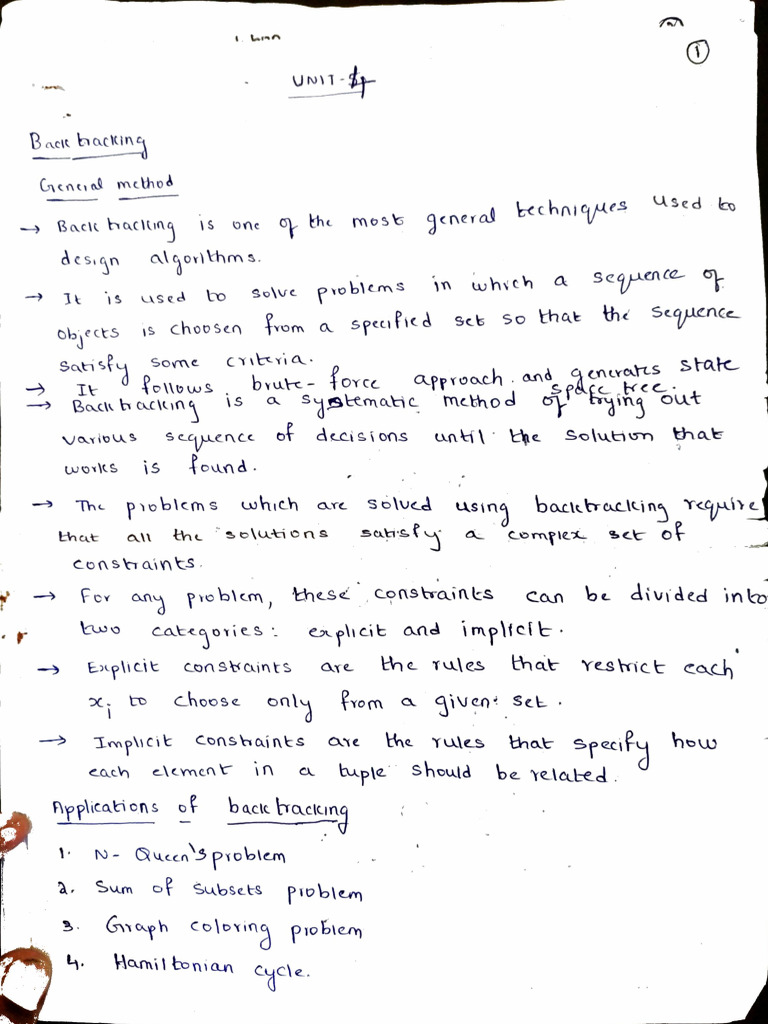 Unit - 4 Part-1 Daa | PDF