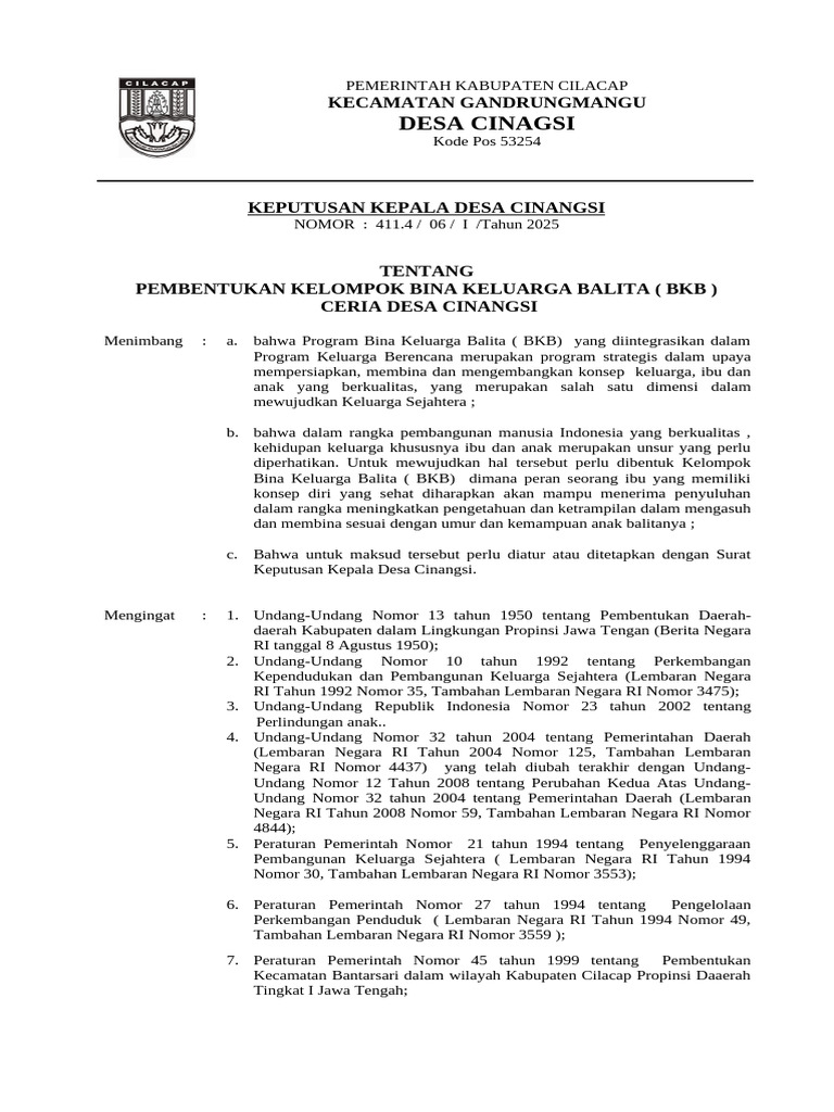 3. sk bkb cinangsi 2025 | PDF