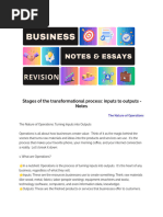 Transformation Process Model | PDF | Information | Operations Management