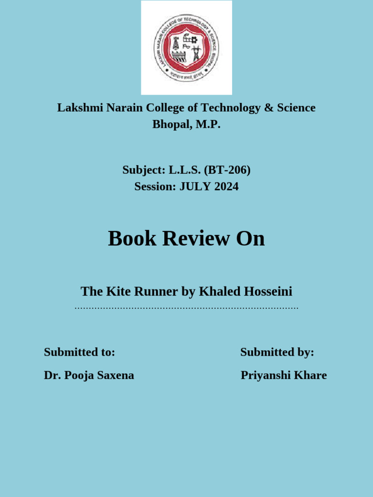 Book Review: The Kite Runner | PDF