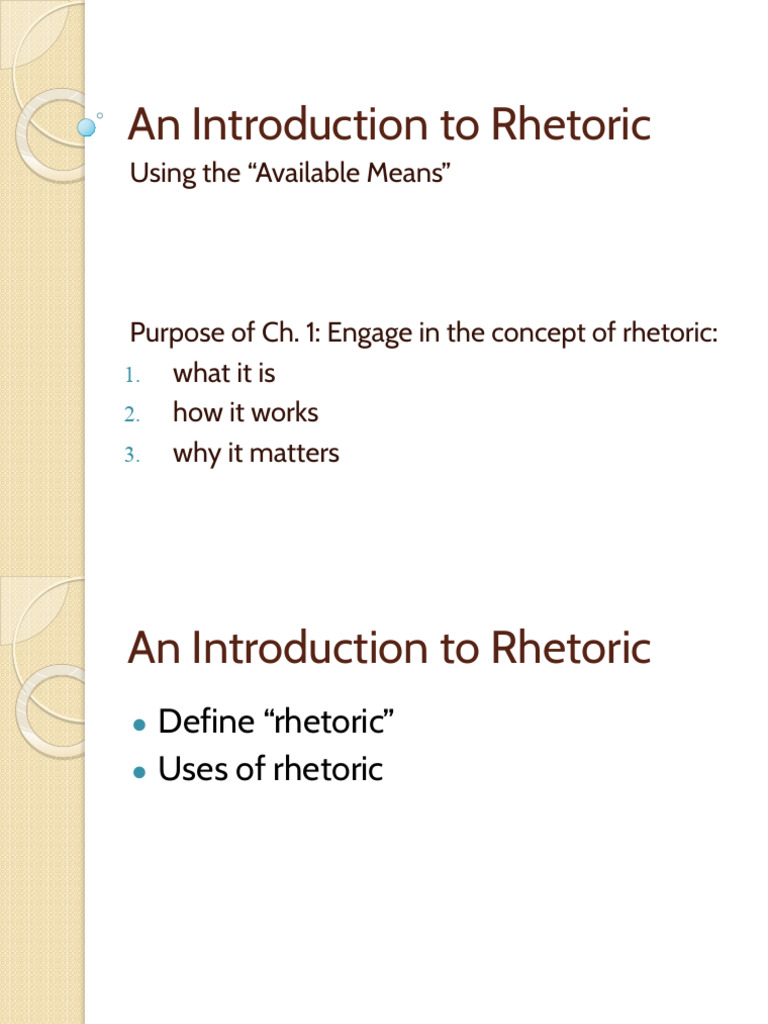 An Introduction to Rhetoric.pptx | PDF