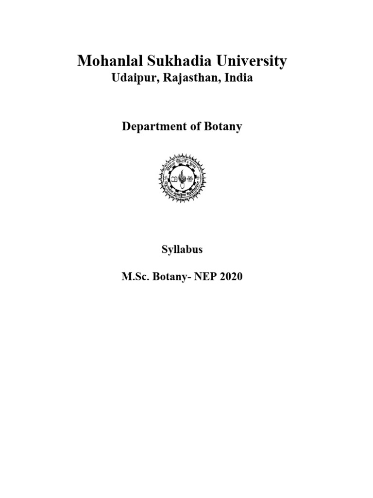 M.Sc. Botany Syllabus Overview | PDF | Genetic Linkage | Cell Cycle