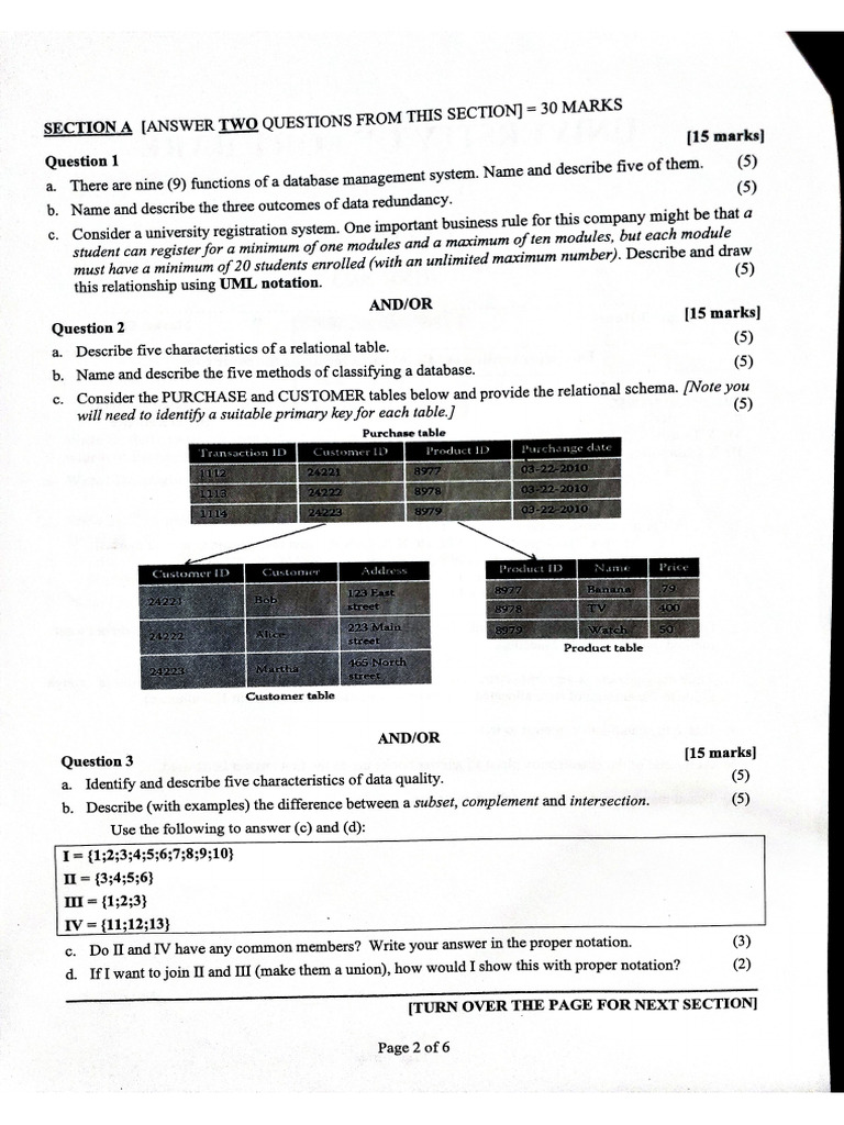 IFS DATABASE TEST 1 | PDF
