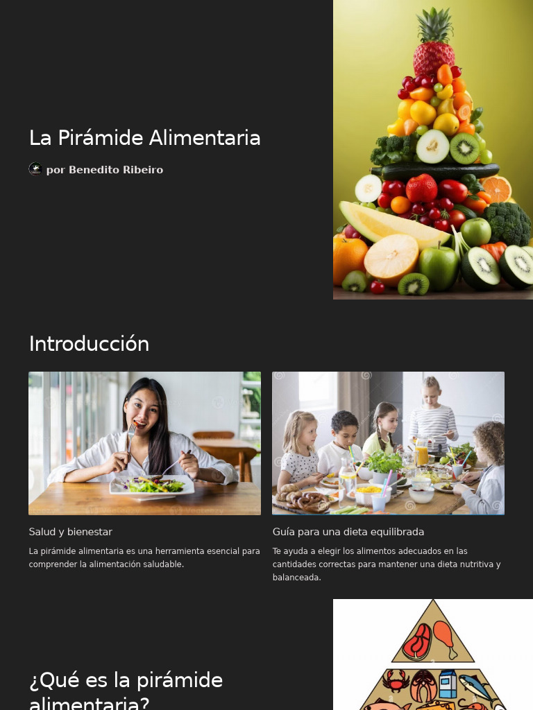 La Piramide Alimentaria | PDF | Dieta | Alimentos