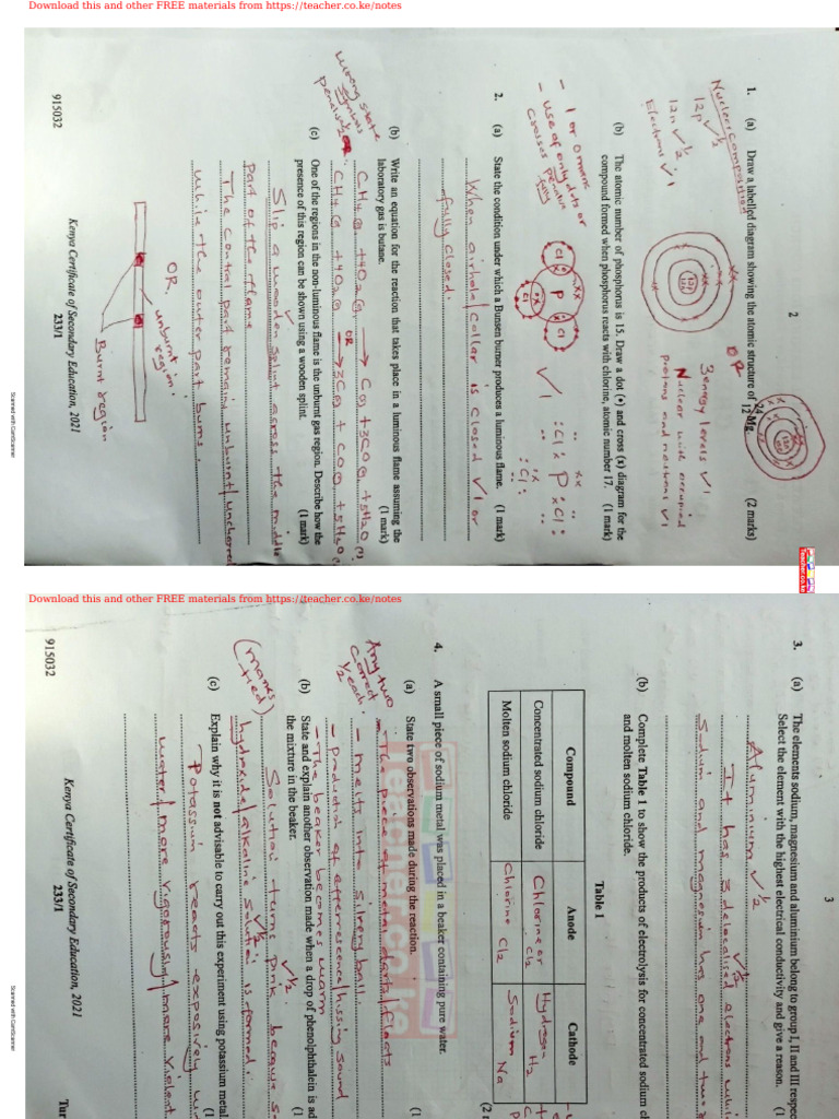 KCSE Chemistry Paper 1 Resources | PDF