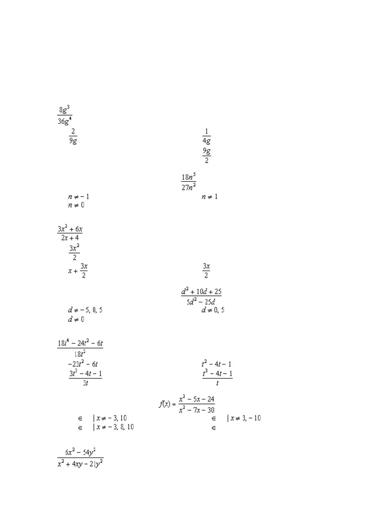 Unit 3 Rational Expression Unit Review | PDF | Factorization | Rational Number
