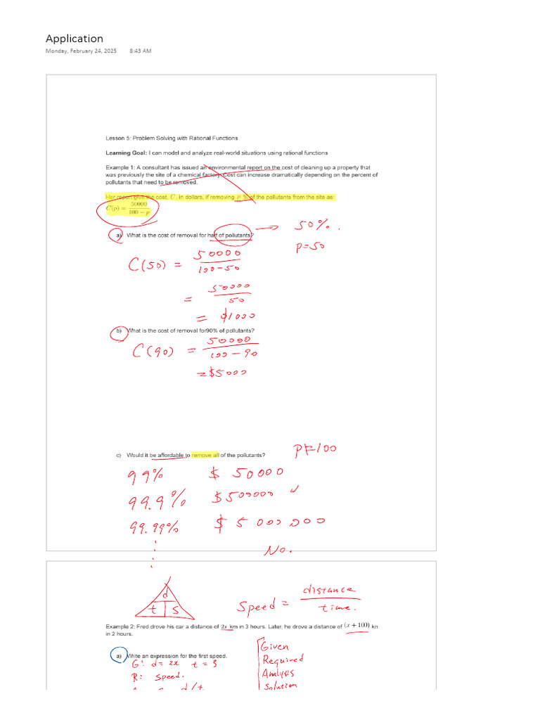 Unit 3: Rational Functions Overview | PDF