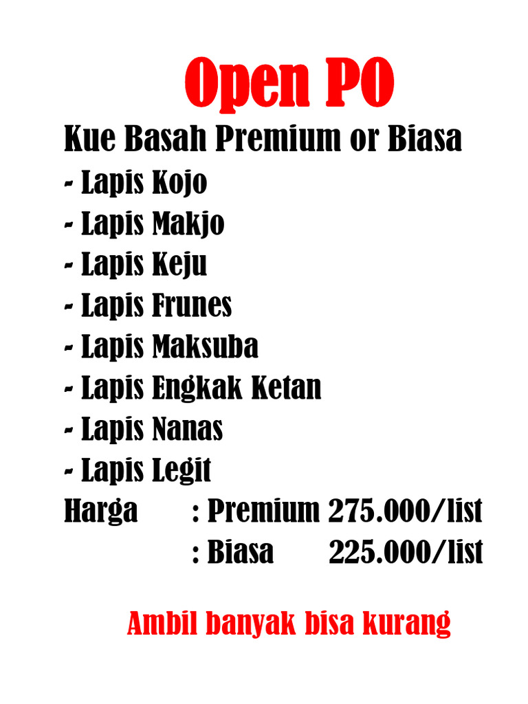 Open PO | PDF