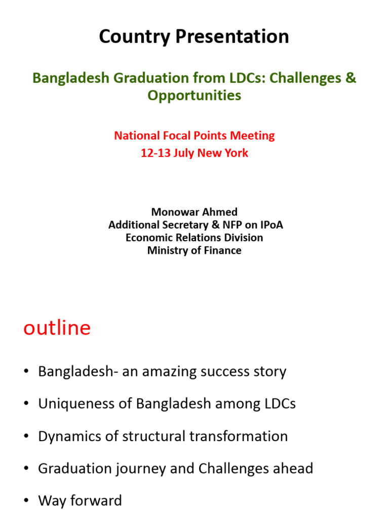 LDC Graduation-From-Ldcs-Monowar-Ahmed-Bangladesh Figure and Table | PDF | Economies | World Economy