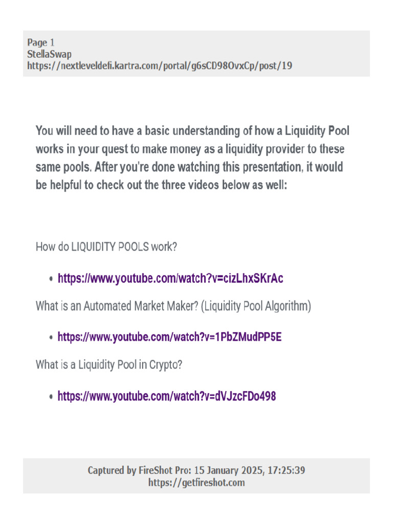 03-Learn All About Liquidity Pools | PDF