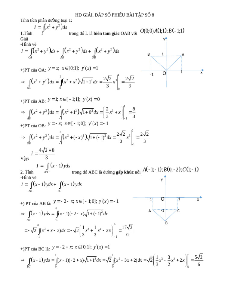 HUONG DAN, DAP SO PHIẾU BT 8 | PDF