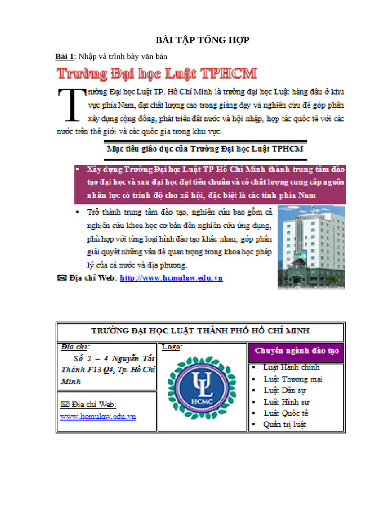 Bai tap tong hop | PDF